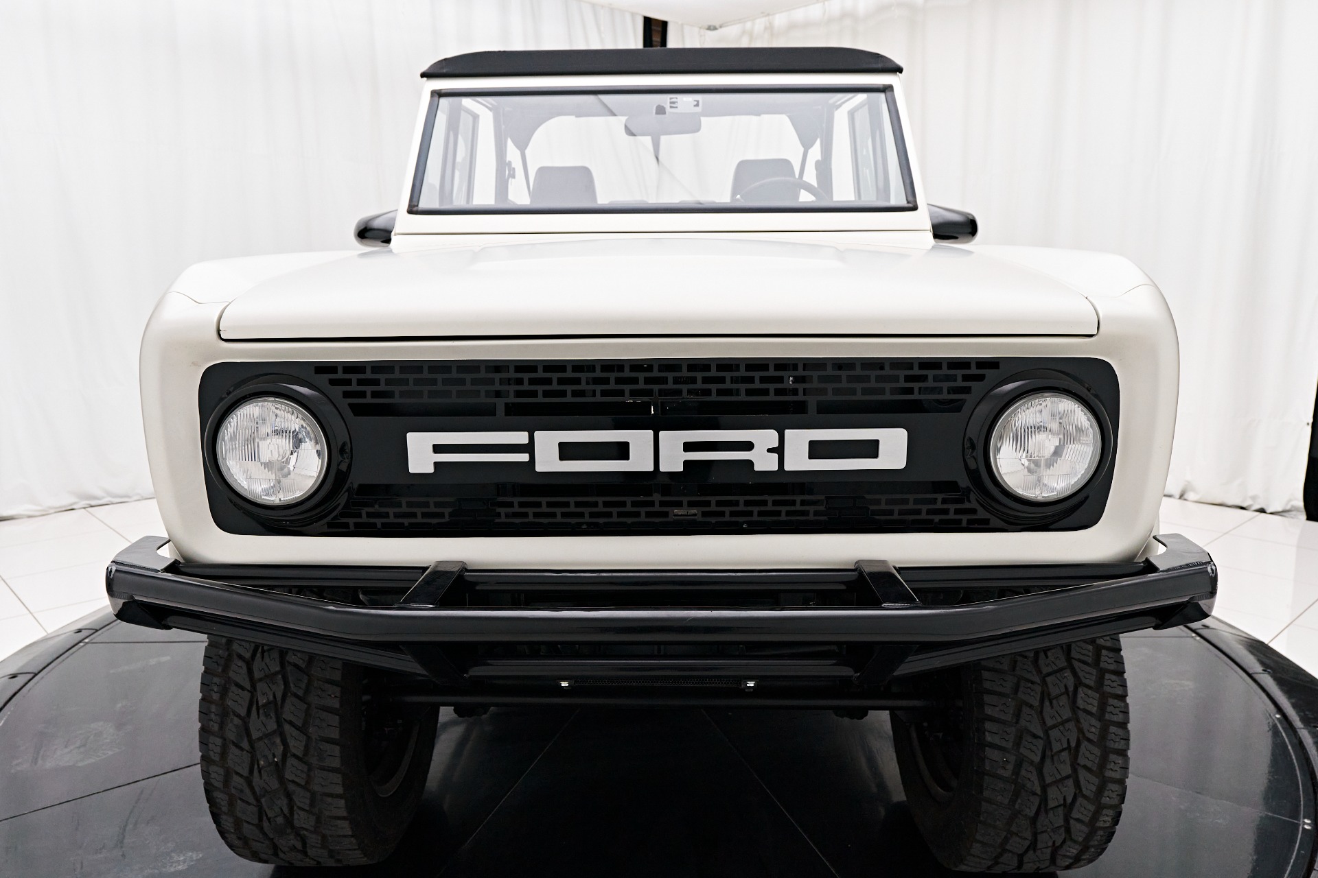 White Ford Bronco Custom