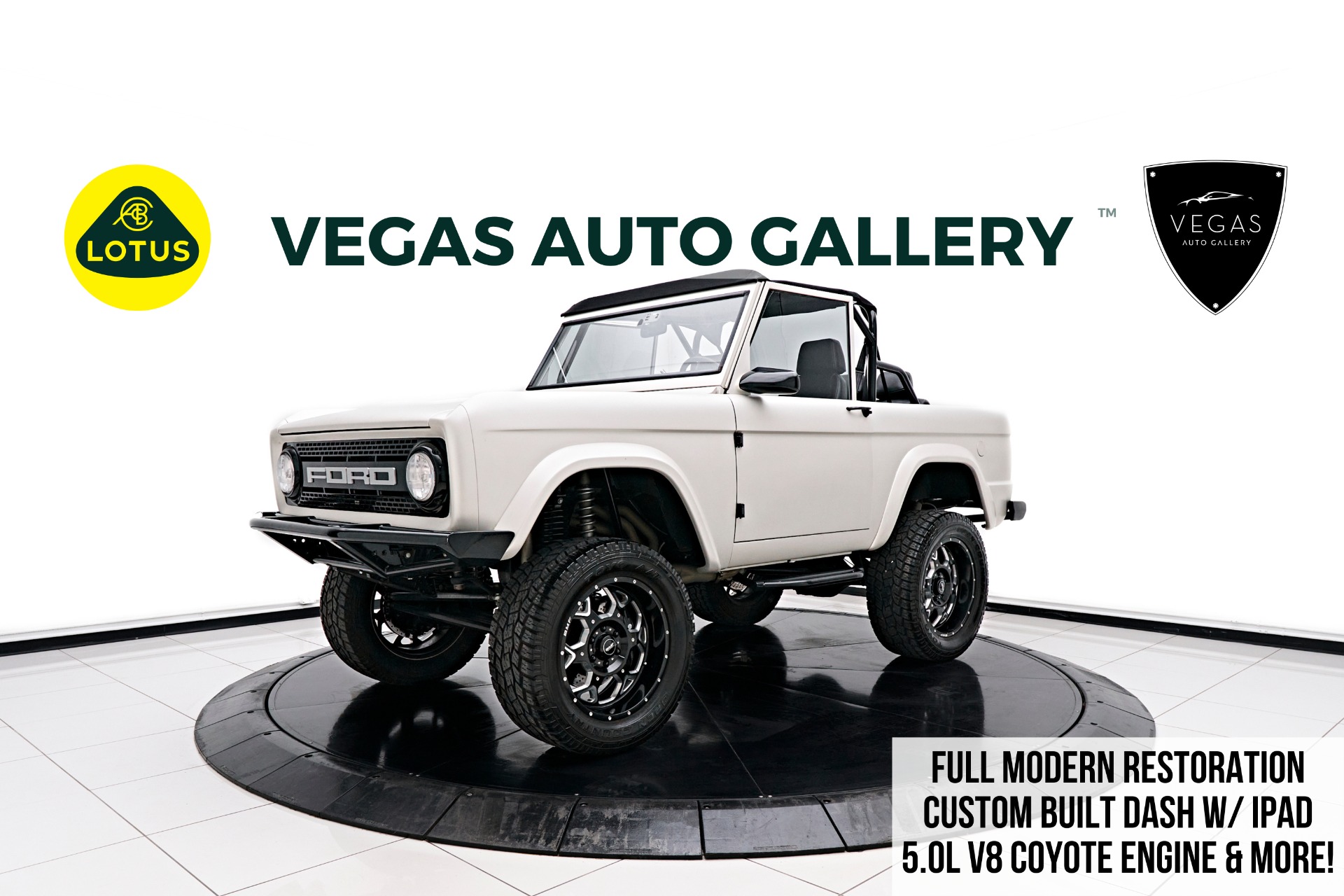 White Ford Bronco Custom