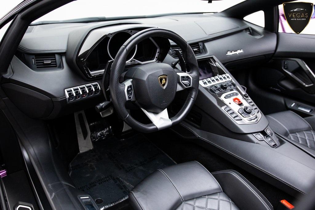 Black Lamborghini Aventador Interior