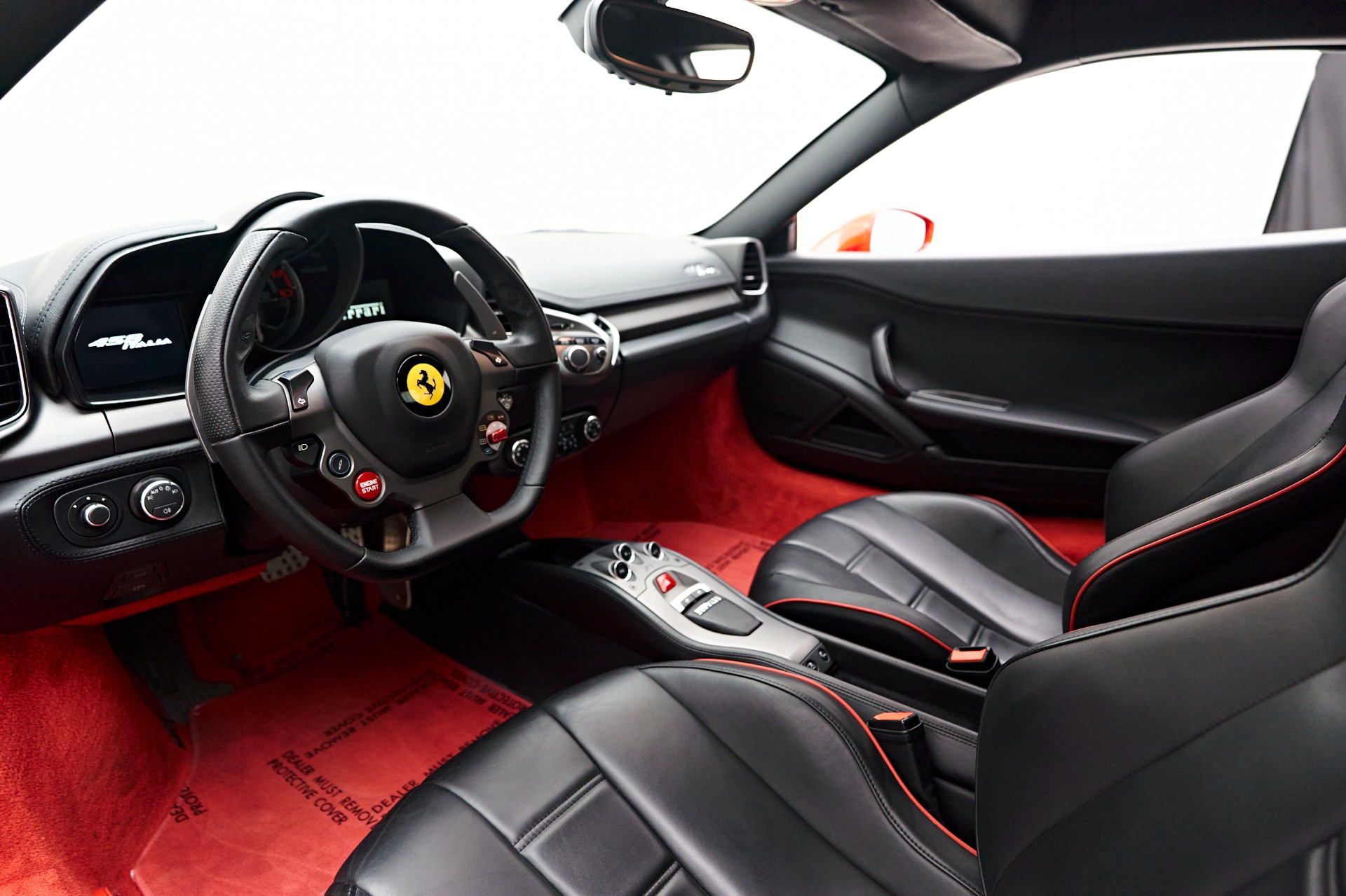 Black Ferrari 458 Interior
