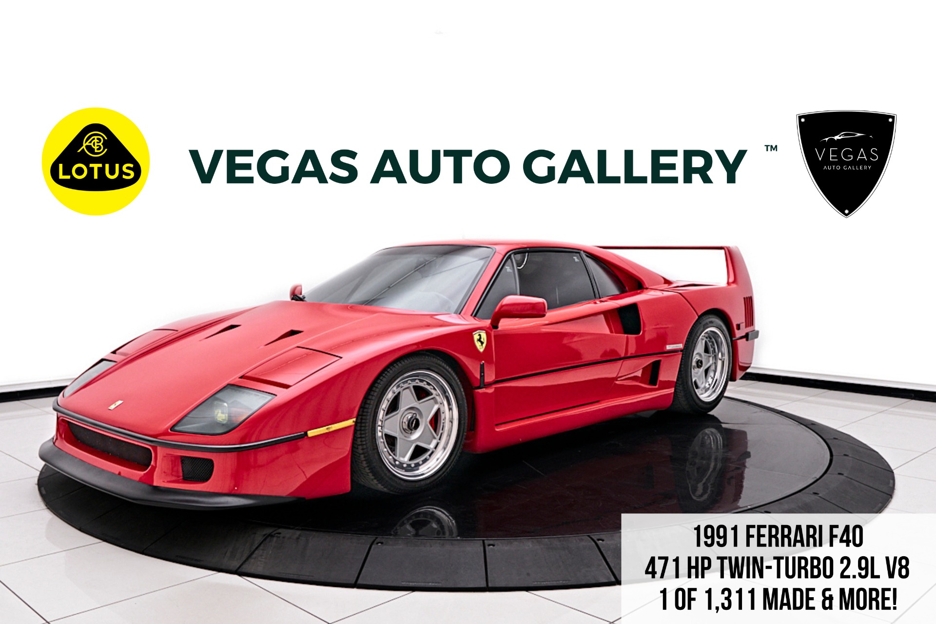 Used 1991 Ferrari F40 For Sale (Sold) | Lotus Las Vegas Stock #C087589